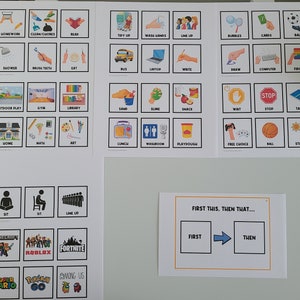 FIRST THEN: 45 Picture Cards | Reward Chart | Behavior Chart | Visual ...