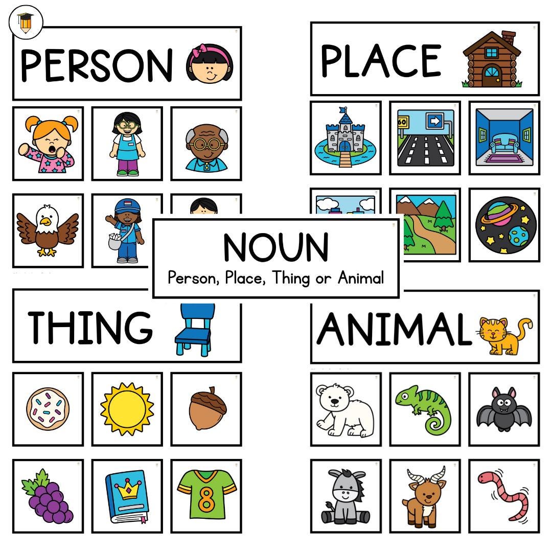 NOUN SORTING | Nouns Picture Cards | Language | Vocabulary | Printable ...