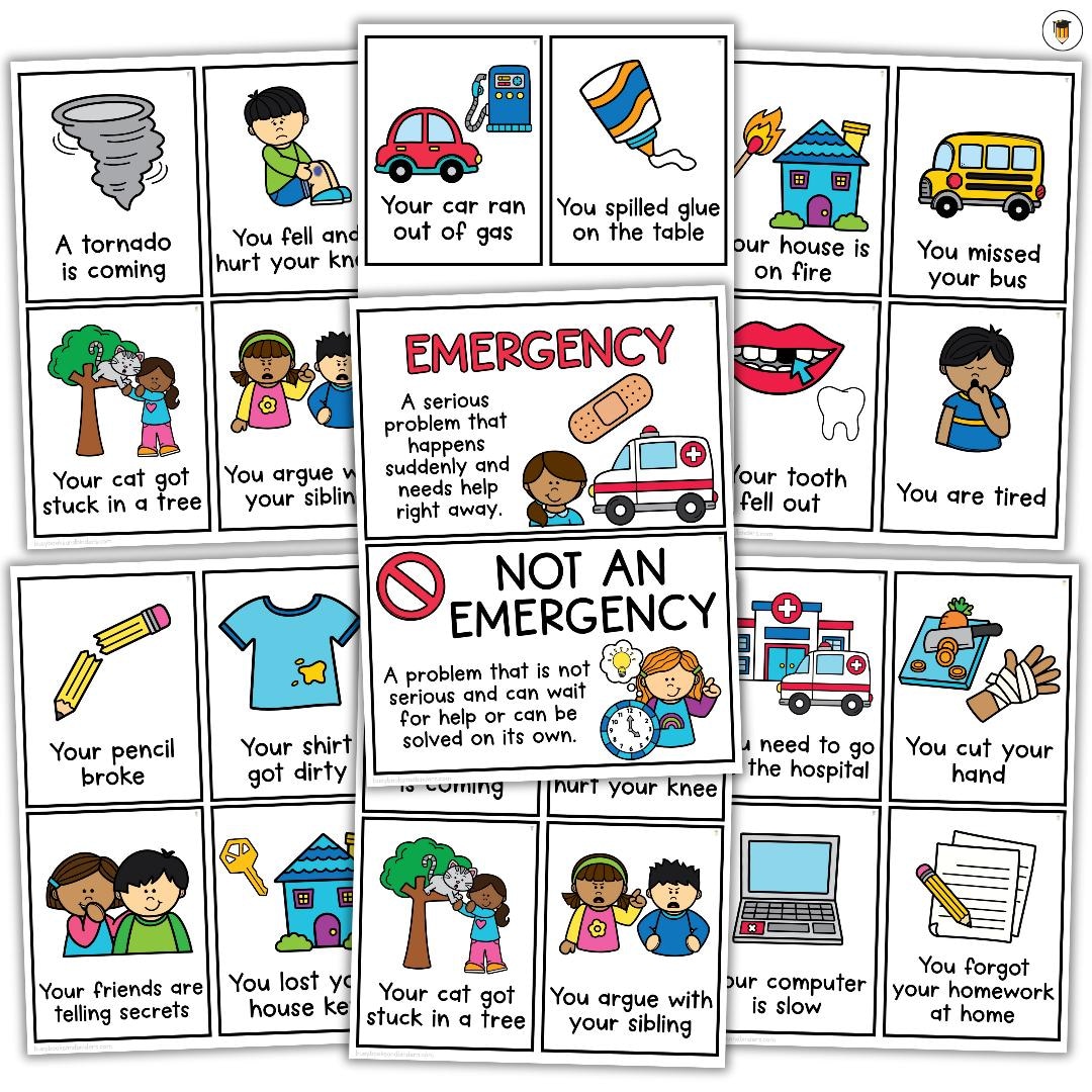 30 Emergency Vs Non-emergency | Functions Task Cards | Which One ...