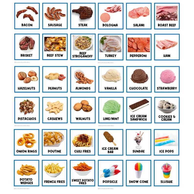 REAL PICTURES: 167 Food Cards + 3 Choice Boards | Food Visual Aid ...