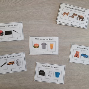 WH Questions | Functions Task Cards | Which One | Speech Therapy | ABA ...