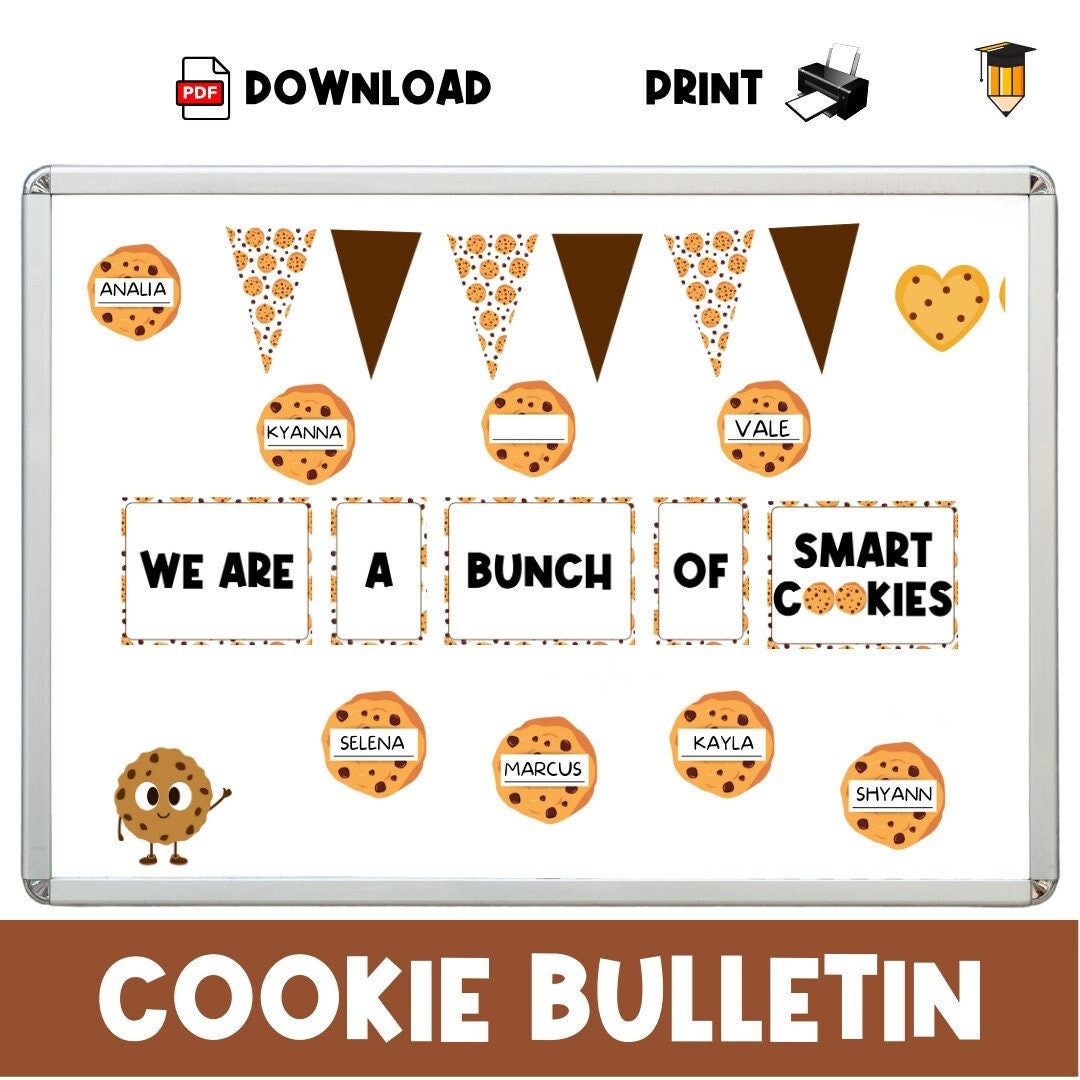 COOKIE BULLETIN BOARD Smart Cookie Theme Class Visual - Etsy