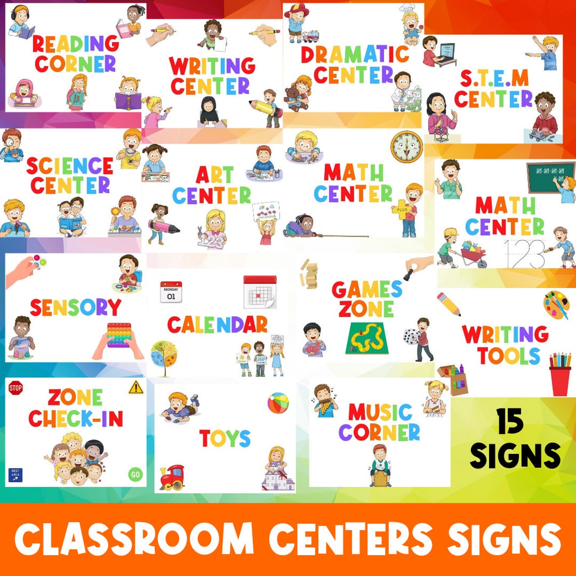 Classroom Center Signs | Toy Bin Label | Visual | Printable Signs | Toy ...