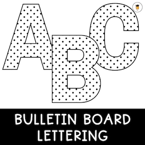POLKA DOT Alphabet Bulletin Board Lettering | Back to School ...