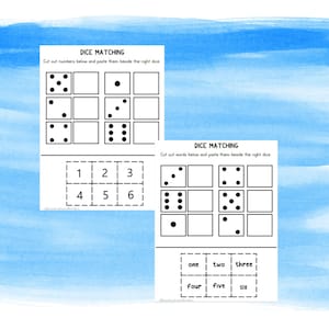 Kindergarten Grade One Cut and Paste Worksheets | Sight Words | Number ...