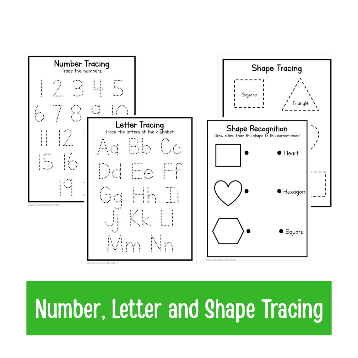 Kindergarten Worksheet Bundle, Homeschool Printables, Preschool ...
