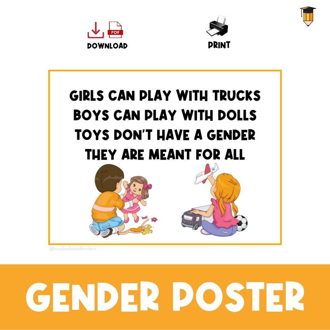 GENDER POSTER | Classroom Poster | Classroom Decor | Gender Equality ...