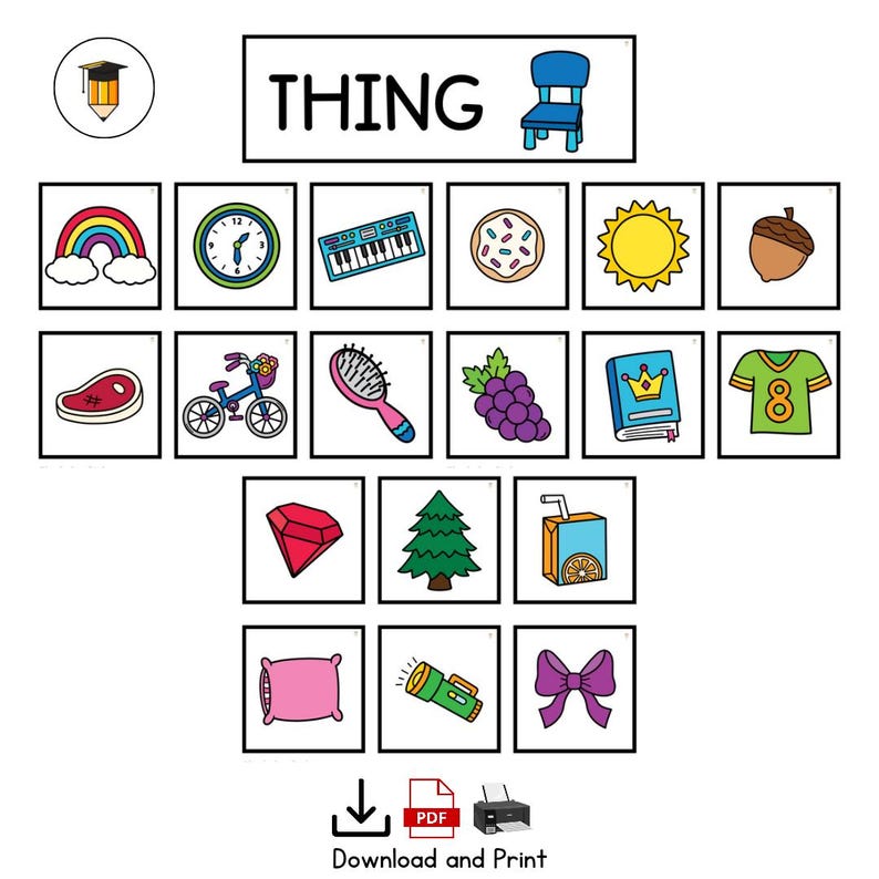 NOUN SORTING | Nouns Picture Cards | Language | Vocabulary | Printable ...