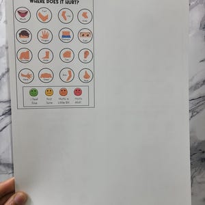 What Hurts? | Child Pain Chart | Visual Aid | Non Verbal | Toddler ...