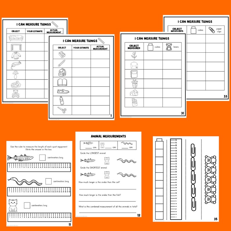 MATH MEASUREMENT WORKSHEETS Math Worksheets Measurements Elementary ...