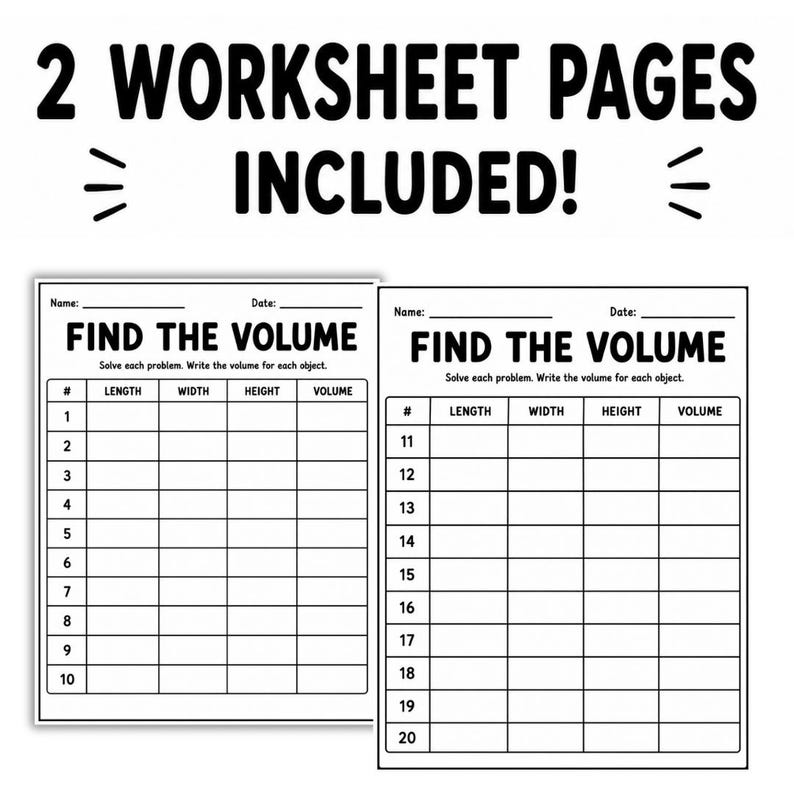 Volume Task Cards 4th 5th 6th Grade Math Activity | 32 Printable Volume ...
