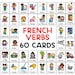 60 French Verbs Flashcards | Picture Cards | Action Verbs | Language ...