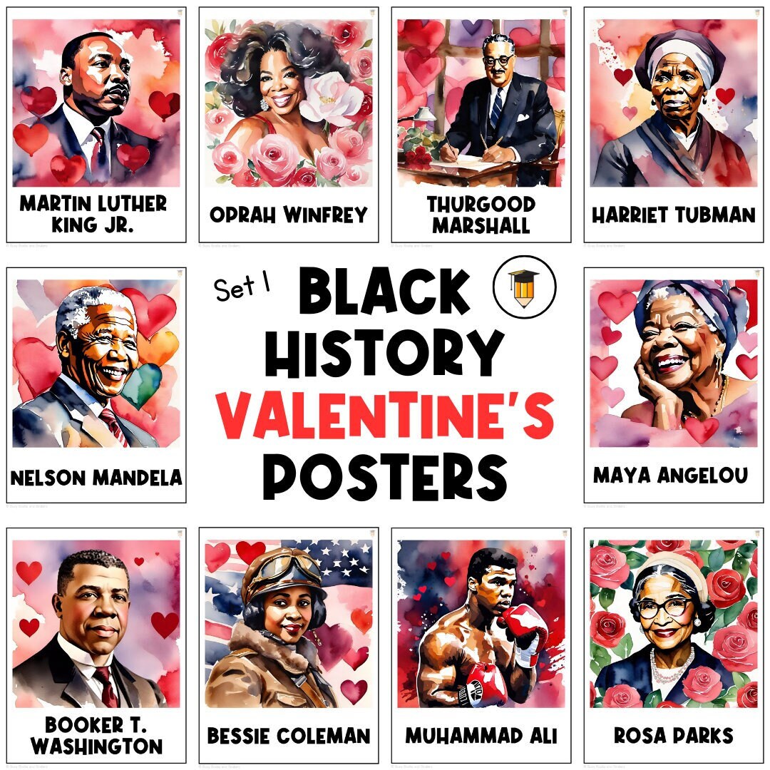 10 Valentine's Day Posters | Black History Poster | Bulletin Board ...