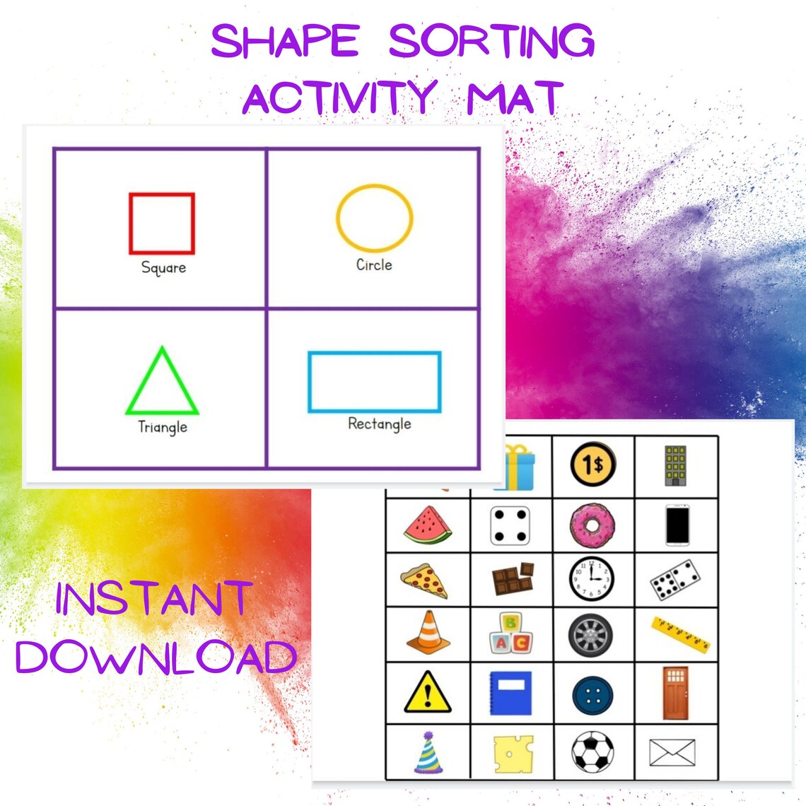 Shape Sorting Activity for Preschool and Toddlers, Busy Book ...