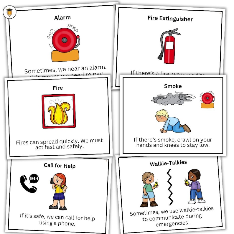School Emergency Procedures | Fire Safety | Classroom Social Story ...