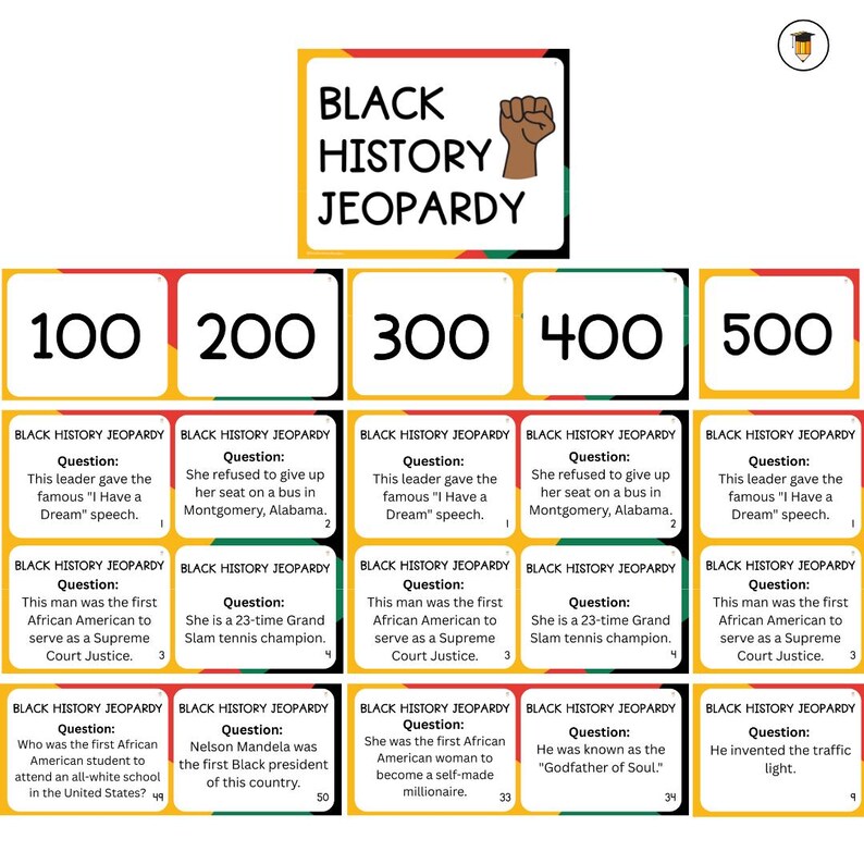 50 Black History Month Quiz | Bulletin Board Display | Black History ...