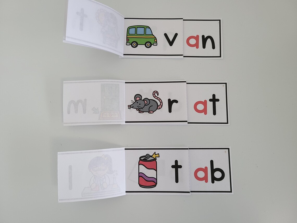 CVC FLIP BOOK | Kindergarten Sight Words | Easy Reader | Phonics | Esl ...