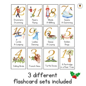 12 Days of Christmas | Christmas Flashcards | Christmas Printable ...