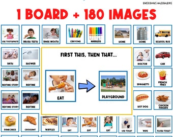 COMMUNICATION BOARD Daily Routines First Then Visual Aid Visual ...