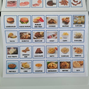 BOOK: 167 Food Pictures Food Visual Aid Behavior Task Card Autism First ...