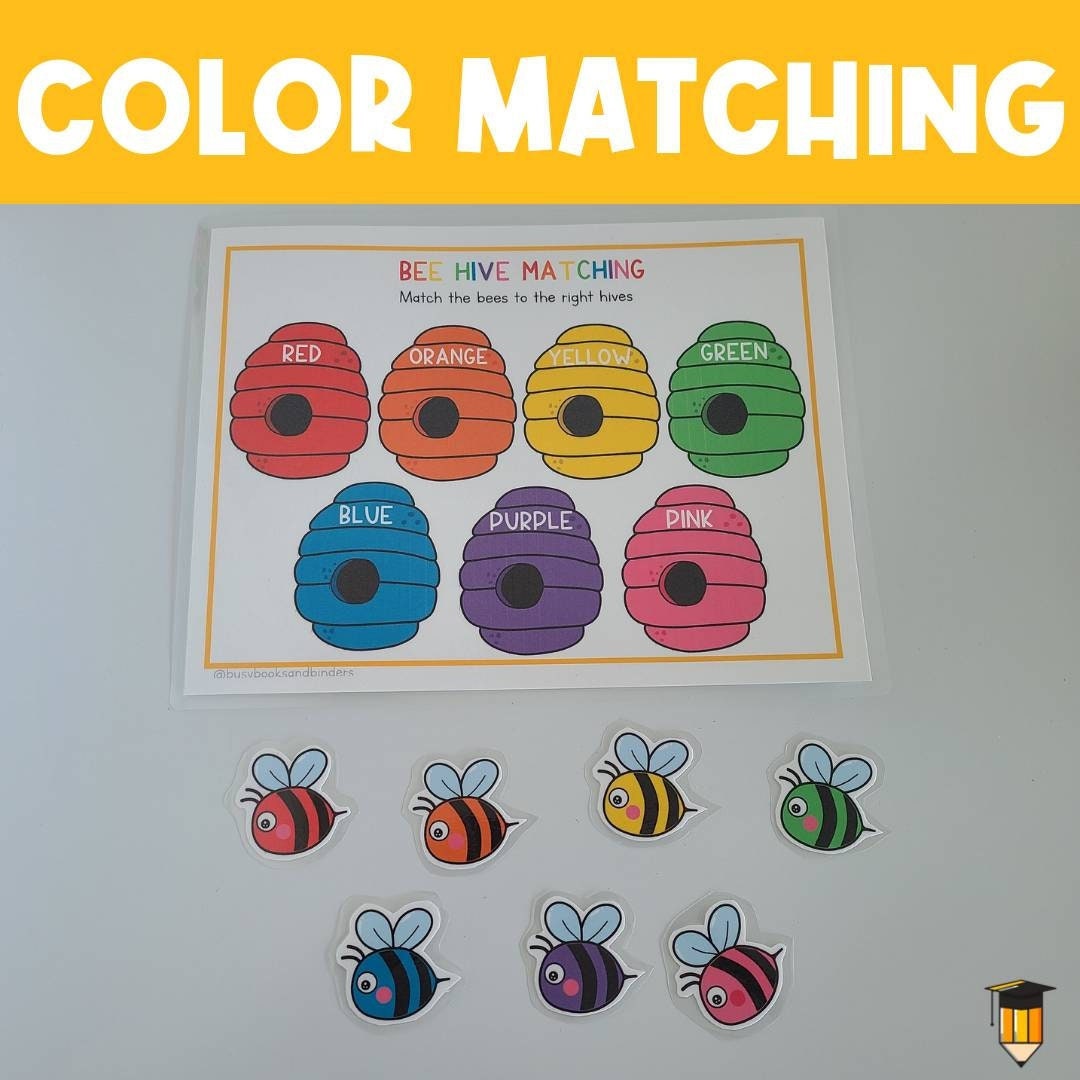 COLOR MATCHING | Sorting Activities | Bees | Learn Colours | Preschool ...