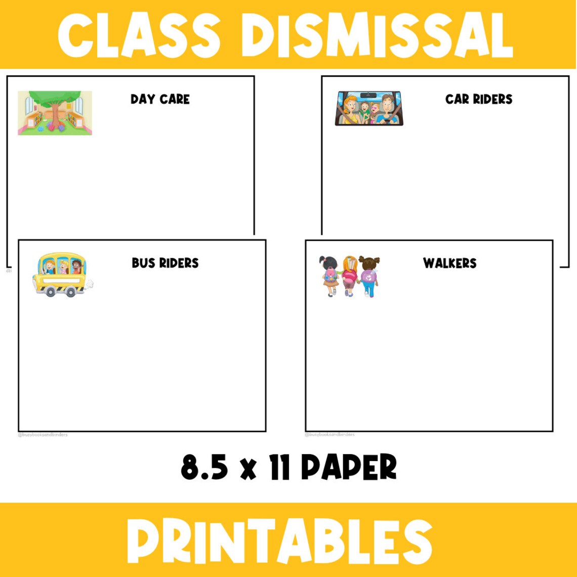 DISMISSAL CHART | Classroom Poster Signs | Decor | Visual | Printable ...