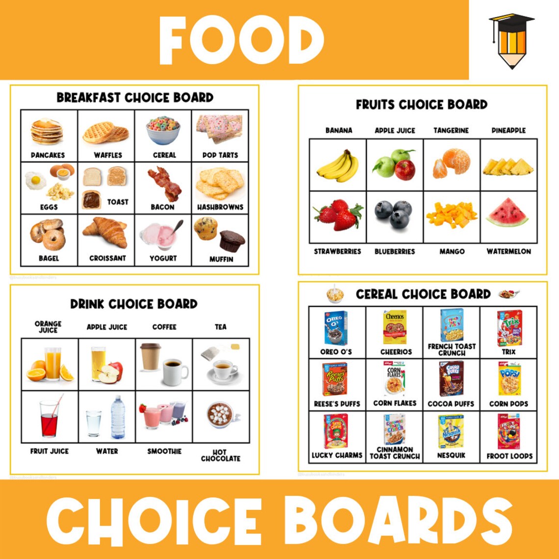 Communication Choice Boards | Daily Routines | First Then Visual Aid ...