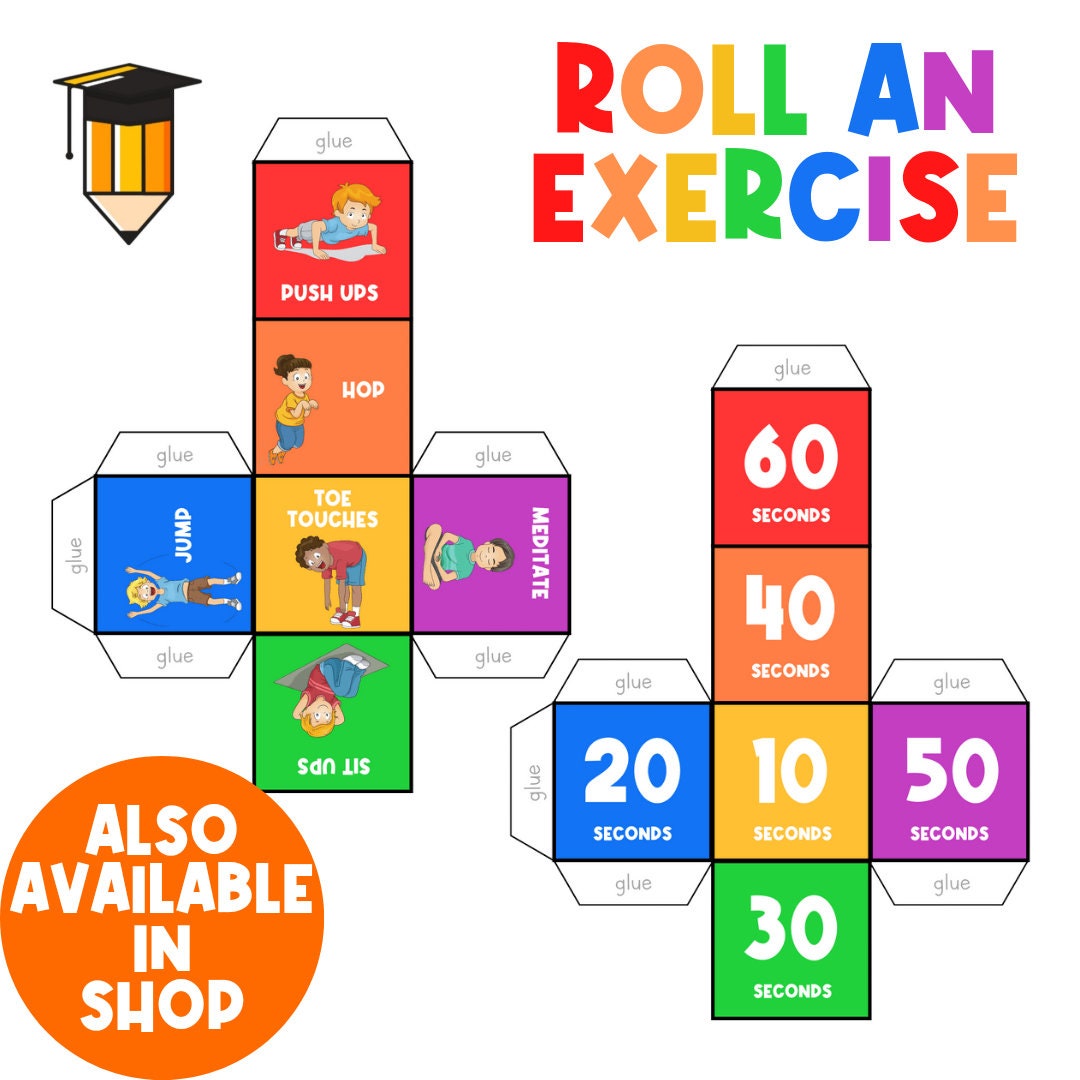 Roll an Exercise Dice Workout Fitness Activities - Etsy Canada