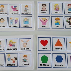 1 BOARD + 225 CARDS | First Then Board | Visual Aid | Schedule ...