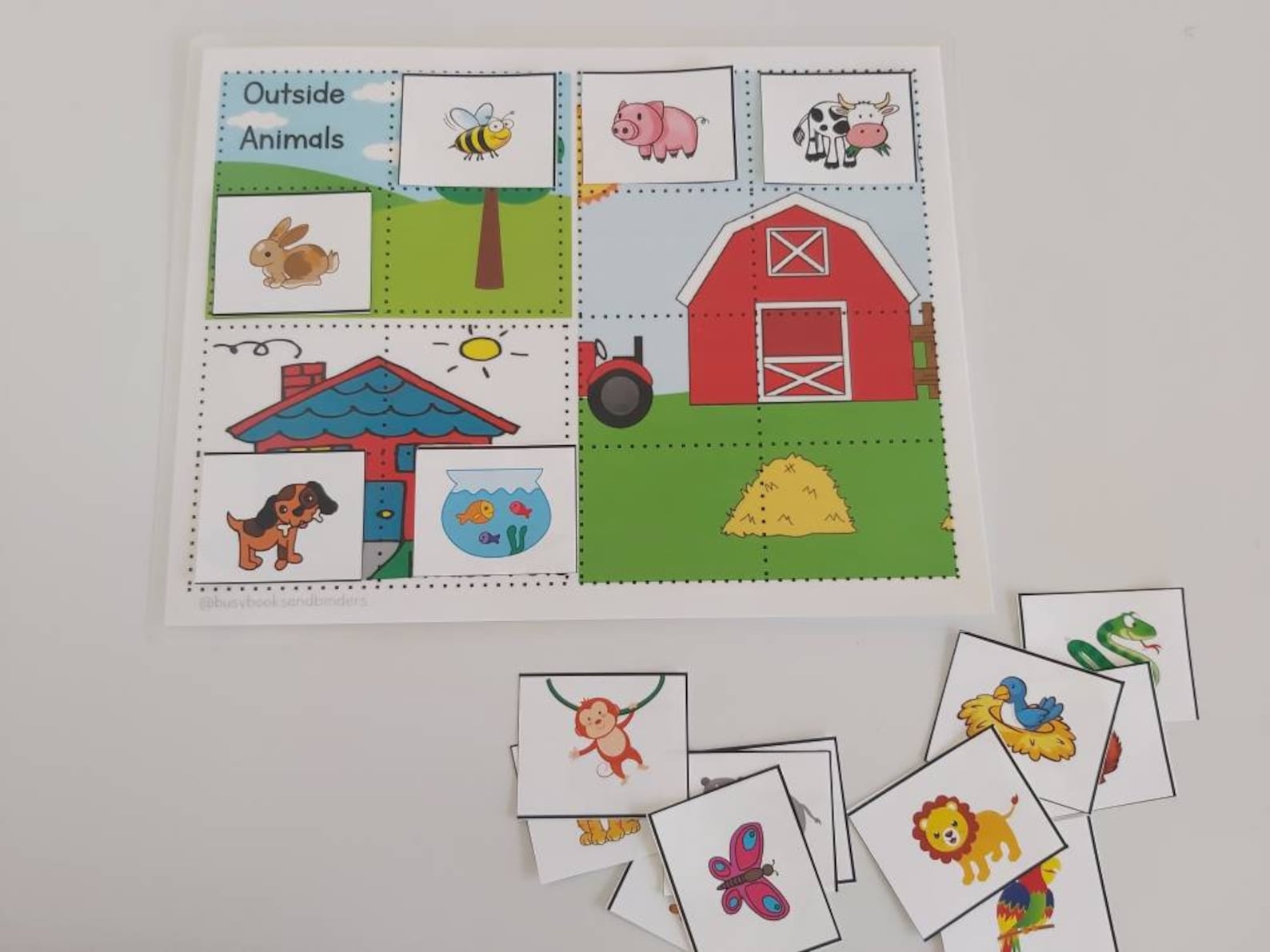 Animal Sorting Activity Animal Activities Busy Book - Etsy