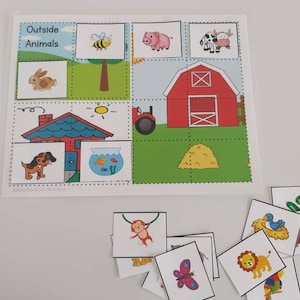 Animal Sorting Activity, Animal Activities, Busy Book, Homeschool ...