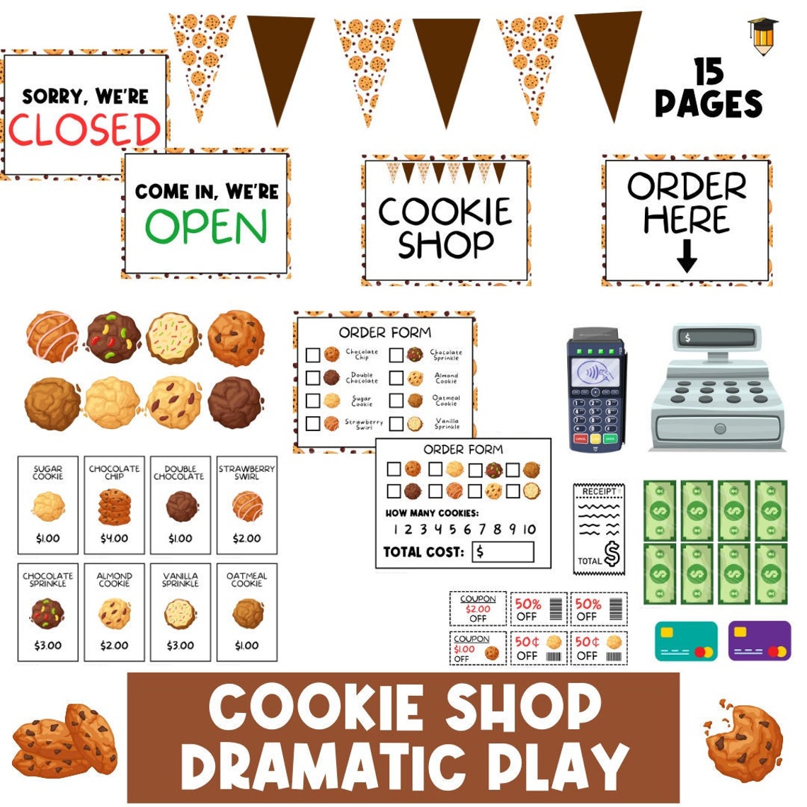 PHYSICAL COPY: Cookie Shop | Dramatic Play | Shopping | Pretend Play ...