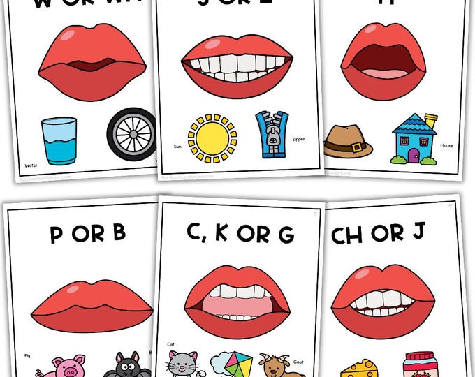 Speech Sounds Phoneme Mouth Clip Art Set - Etsy Canada