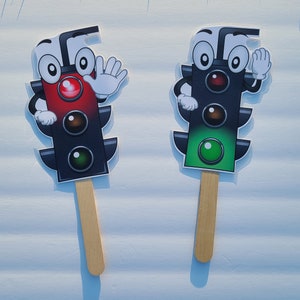 Red Light Green Light Game | Children's Game | Hand Puppets | Paper ...