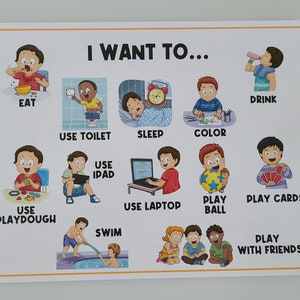 PHYSICAL COPY: Choice Board | Daily Routines | First Then Visual Aid ...