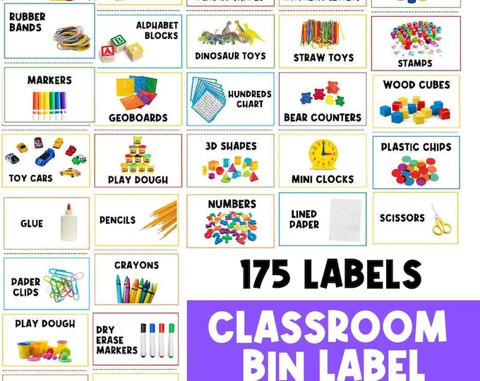 Classroom Labels Real Photos Signs for Classroom, Classroom Decor ...