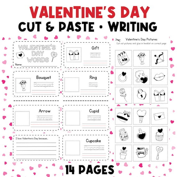 Hojas De Trabajo Imprimibles De San Valentín