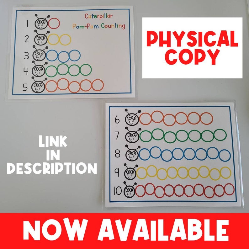 1 20 Pom Pom Activities Busy Book Counting Number - Etsy