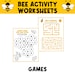 Bees Activities | Bee Lifestyle Stages | Counting | Tracing | Spring ...