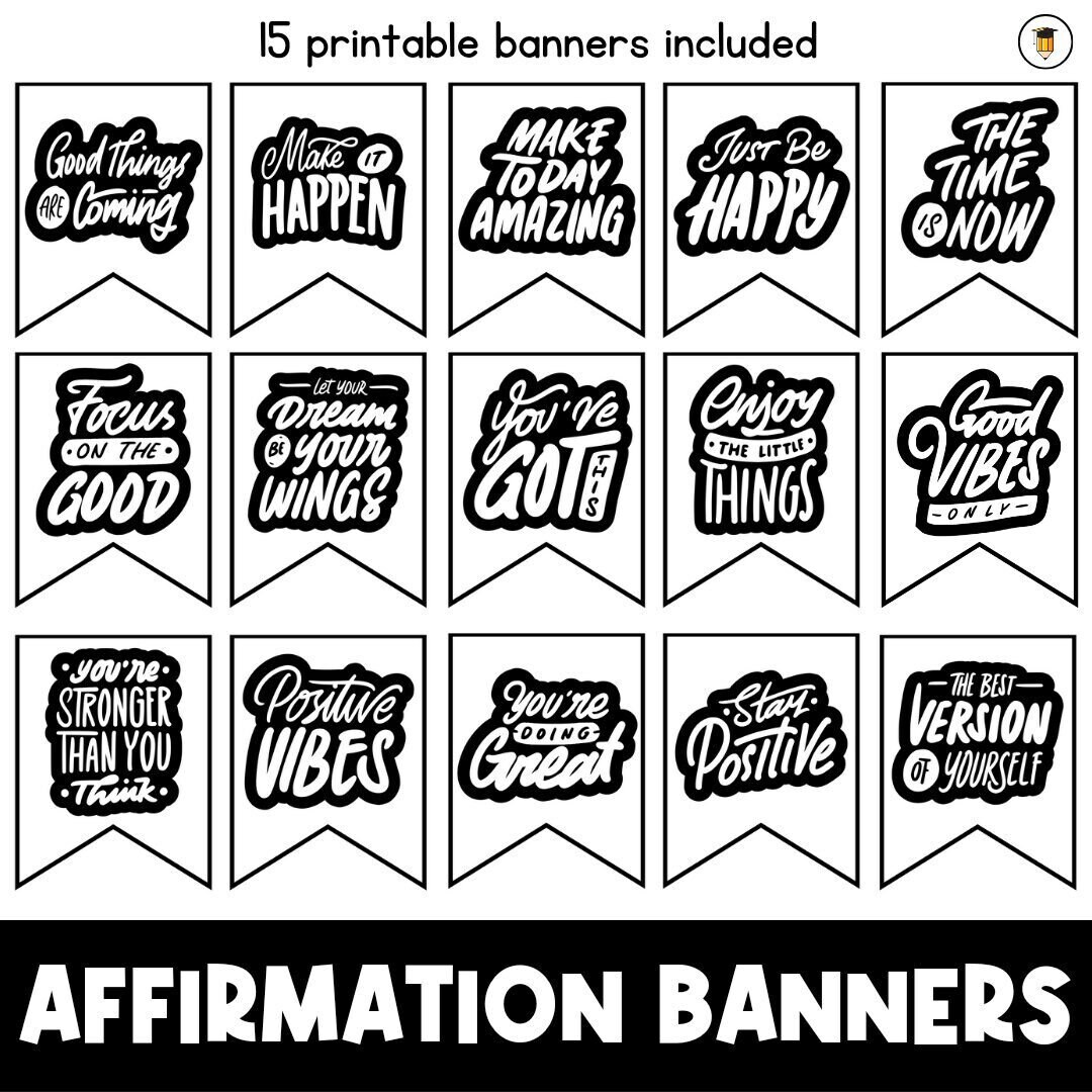Affirmation Banners | Affirmation Station | Printable Affirmations ...