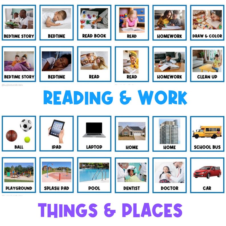 REAL PICTURES: First Then Board Visual Aid Visual Schedule - Etsy