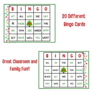 Kindergarten Sight Words | Christmas Activities for Kids | Christmas ...