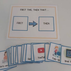 First Then Next Board ONLY | Visual Aid | Visual Schedule | Toddler ...