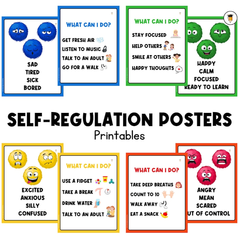 Emoji Feelings Posters Emotions Picture Cards Adjectives Body Self ...