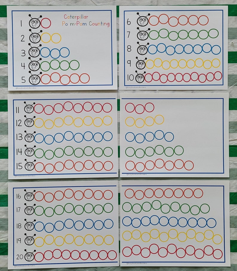 PHYSICAL COPY: Pom Pom Activities | Busy Book | Counting | Number ...