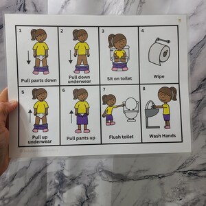 PHYSICAL COPY: Toddler Potty Chart | Visual Aid | Chart | Preschool ...