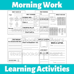 Kindergarten Worksheet Bundle, Homeschool Printables, Preschool ...