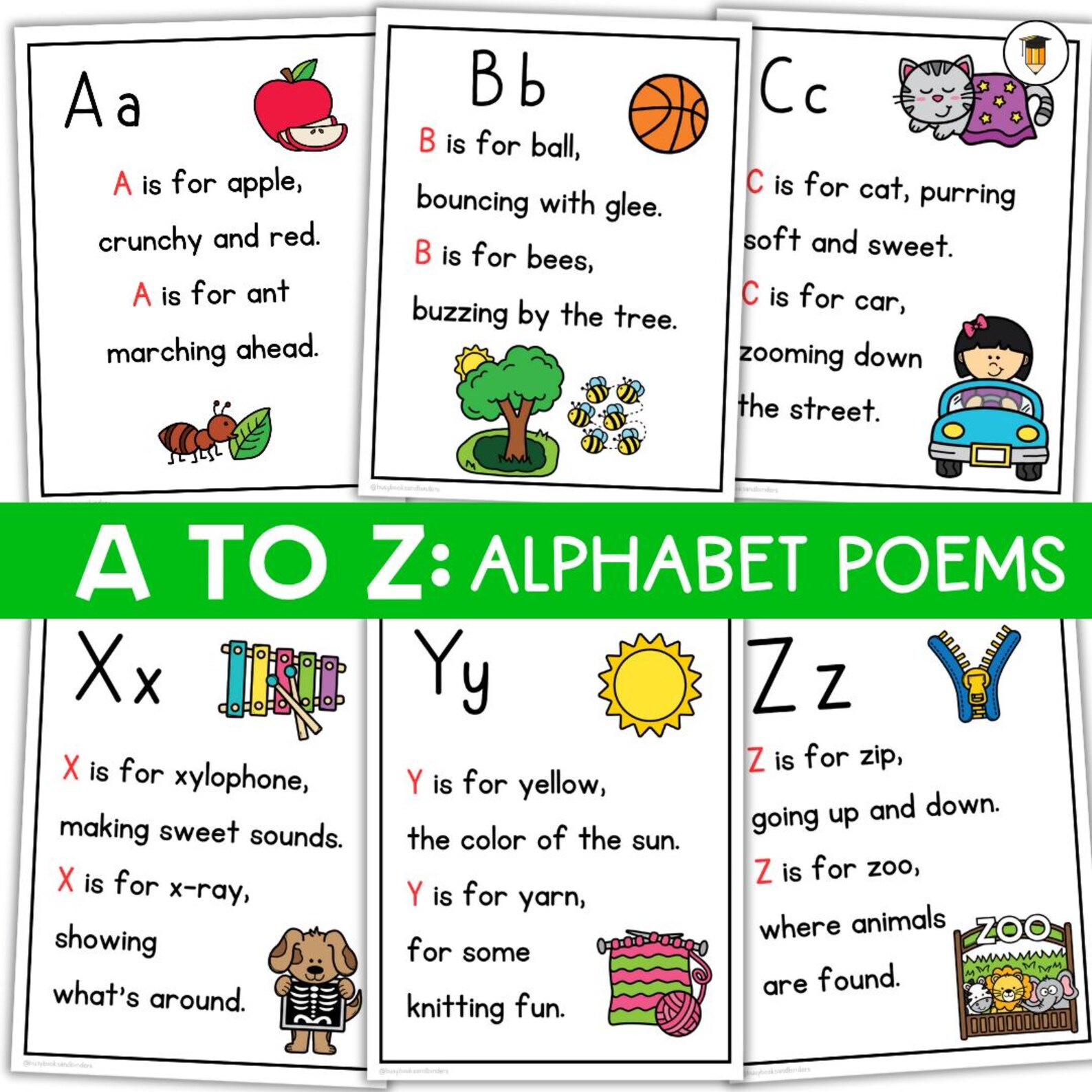 Alphabet Poem Posters | A-Z Alphabet Posters | Classroom Decor | ABC ...