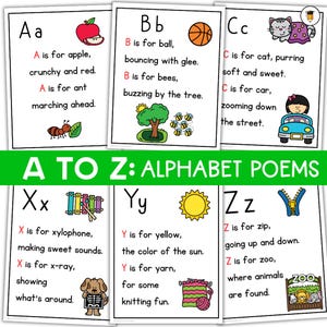 Alphabet Poem Posters | A-Z Alphabet Posters | Classroom Decor | ABC ...