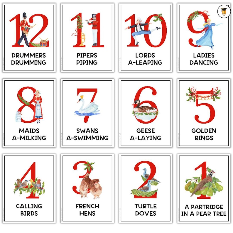 12 Days of Christmas | Christmas Posters | Christmas Printable ...